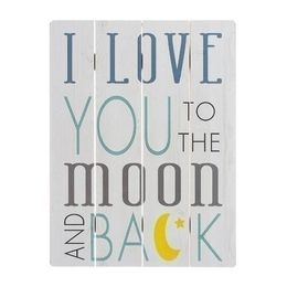 MyFlair Holzschild "Love you to the moon and back"