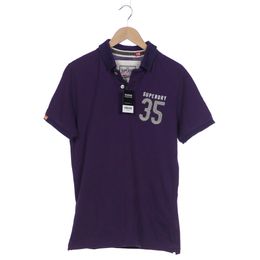 Superdry Herren Poloshirt, flieder, Gr. 56