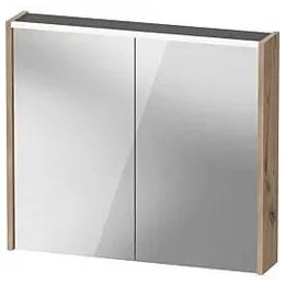 Duravit D-Code Spiegelschrank Verspiegelt DC7106055551000 800x700x148, Eiche Marmoriert Matt, Steckdose E, LED Beleuchtung