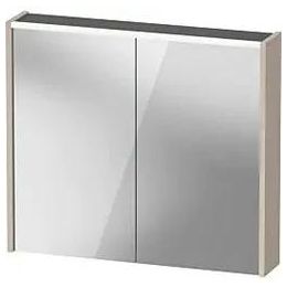 Duravit D-Code Spiegelschrank Verspiegelt DC7106091911000 800x700x148, Taupe Matt, Steckdose E, LED Beleuchtung