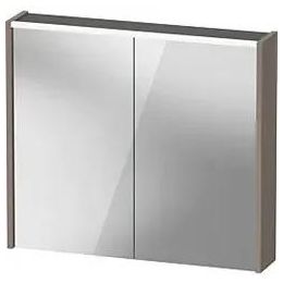 Duravit D-Code Spiegelschrank Verspiegelt DC7106043430000 800x700x148, Basalt Matt, Steckdose, LED