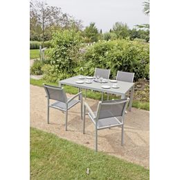 Garden Pleasure Harms Gruppe Grace 7tlg. / 1x Tisch / 6x Stapelstuhl