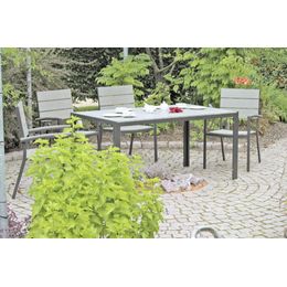 Garden Pleasure Harms Gruppe OLIVIA 5tlg. / 1x Tisch / 4x Stapelstuhl