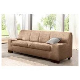 3-Sitzer DOMO collection "Norma" Sofas Gr. B/H/T: 212cm x 74cm x 85cm, Microfaser PRIMABELLE, ohne Funktion, braun (café)