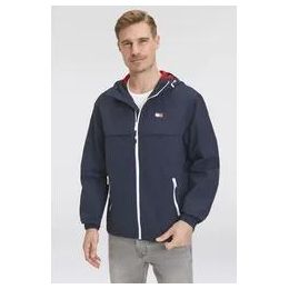 Blouson Tommy Jeans "TJM CHICAGO WINDBREAKER EXT" Gr. S, blau (dark night navy) Herren Jacken mit Kapuze