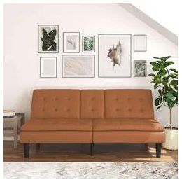 Schlafsofa DOREL HOME "MAINE, Kinosofa mit Relax- und Bettfunktion" Sofas Gr. B/H/T: 190cm x 81cm x 90cm, Kunstleder, braun (cognac) mit 2 Getränkehaltern