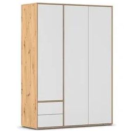 Drehtürenschrank Rauch "Kleiderschrank Schrank Garderobe Wäscheschrank NABILA viel Stauraum" Schränke Gr. B/H/T: 140 cm x 194 cm x 53 cm, 3 St., weiß (eiche artisan, alpinweiß) mit 2 Schubladen und Push-to-Open Funktion TOPSELLER MADE IN GERMANY