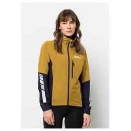 Fahrradjacke Jack Wolfskin "MOROBBIA 2.5L JKT W" Gr. XS (34), gelb (golden, spice) Damen Jacken