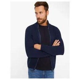 Strickjacke Brax "Style JAKE" Gr. 5XL, blau (dunkelblau) Herren Strickjacken