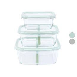 Livarno Home Glas-Lunchboxen-Set, 3-teilig