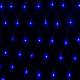 Casaria Deuba Netzlichterkette 100 LED blau