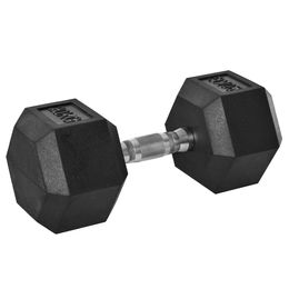 HOMCOM Gummi-Hantel Fitness Hantel Kurzhantel für Trainingsraum schwarz 20 KG