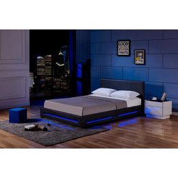 Home Deluxe -EOL- LED Bett ASTEROID 160 x 200 Schwarz