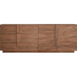 Sideboard Inosign "Jupiter" Sideboards Gr. B/H/T: 241 cm x 90 cm x 44 cm, 3 St., braun (mercure nb holzstruktur) Breite 241 cm mit 3 Schubkästen