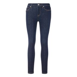 Skinny-fit-Jeans Tommy Hilfiger "HERITAGE COMO SKINNY RW" Gr. 28, Länge 32, blau (nos rinse) Damen Jeans mit Tommy Hilfiger Logo-Badge