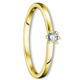 Diamantring ONE ELEMENT "0.07 ct Diamant Brillant Ring aus 585 Gelbgold" Fingerringe Gr. 50, mit Diamant, Gelbgold 585-Diamanten, goldfarben (gold) Damen Gold Schmuck