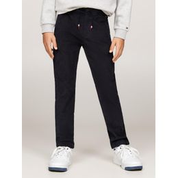 Cordhose Tommy Hilfiger "CORDUROY PANT" Gr. 10 (140), N-Gr, blau (desert sky), Jungen, Cord, Obermaterial: 98% Baumwolle, 2% Elasthan, unifarben, Hosen Anzughose, aus Feincord