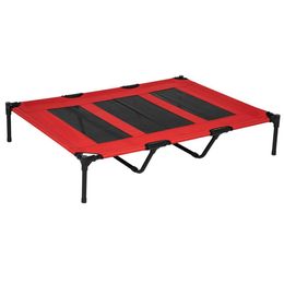 PawHut Hundeliege outdoor Hundebett Katzenbett Haustierbett Schlafplatz Rot