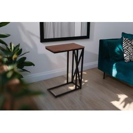 Laptoptisch Beistelltisch 47,5x27x67,5 cm Akazie nussbaum Ablage Granada