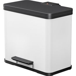 Hailo Tretabfallsammler Öko, duo Plus L, Volumen 9 + 17 l, weiß