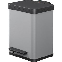 Hailo Tretabfallsammler Öko, duo Plus M, Volumen 2 x 9 l, hellgrau