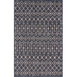 MyFlair Carpet "Outdoor Crosses" Rectangular Charcoal Gray CA10261