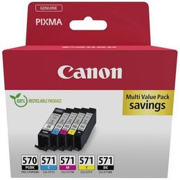 Canon Druckerpatrone PGI-570/CLI-571 PGBK/C/M/Y/BK Multipack Original Kombi-Pack Schwarz, Cyan, Magenta, Gelb 0372C006