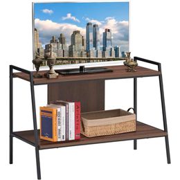 Costway Fernsehschrank, 2-stufiges TV-Regal