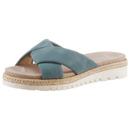 Pantolette Ara "JAMAIKA" Gr. 43, blau (hellblau) Damen Schuhe Plateau, Sommerschuh, Schlappen in bequemer Schuhweite G (= weit)