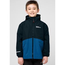 3-in-1-Funktionsjacke Jack Wolfskin "ICELAND 3IN1 JACKET K" Gr. 128, blau (crisp, cobalt) Kinder Jacken