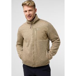 Fleecejacke Jack Wolfskin "KAMINFEUER JKT M" Gr. L (52), braun (anis) Herren Jacken