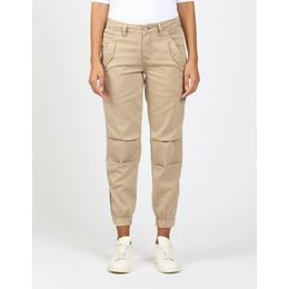 Cargohose Gang "94GERDA CARGO" Gr. 33 (42), N-Gr, braun (noisette) Damen Hosen mit Cargo-Flaps