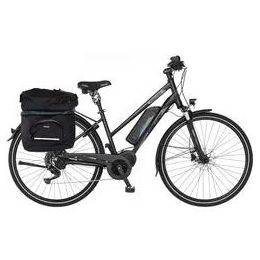 E-Bike Fischer FAHRRAD "VIATOR ETD 1861 557" E-Bikes Gr. 44cm, 28 Zoll (71,12cm), schwarz (mattschwarz) Pedelec, Elektrofahrrad für Damen