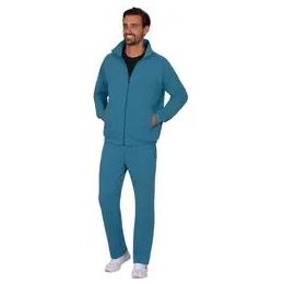 Jogginganzug TRIGEMA "TRIGEMA Jogginganzug" Gr. XL, blau (saphir-light-melange) Herren Sportanzüge