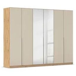 Drehtürenschrank Rauch "Kleiderschrank Schrank Garderobe AGORDO mit Dekor- oder Hochglanzfront" Schränke Gr. B/H/T: 271cm x 210cm x 54cm, 6 St., braun (eiche artisan/champagner) durchdachte Innenausstattung, in 6 Breiten und 2 Höhen MADE IN GERMANY