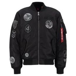 Bomberjacke Alpha Industries "Alpha Industries Men - Bomber Jackets MA-1 Patch" Gr. 2XL, schwarz (schwarz, schwarz) Herren Jacken