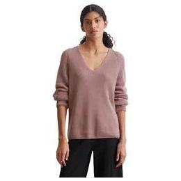 Marc O'Polo Strickpullover MARC O'POLO "aus softem Baumwoll-Garn" Gr. XXS, rosa Damen Pullover