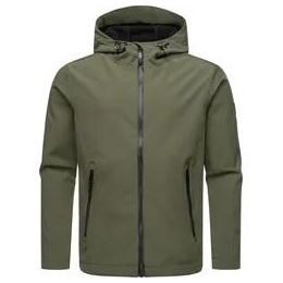 Softshelljacke Ragwear "Shellwie Warm" Gr. M (50), grün (olivgrün) Herren Jacken wasserdichte Übergangsjacke mit großer Kapuze