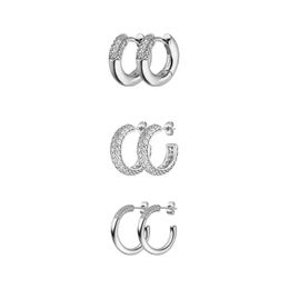 Paul Valentine Éclat Pavé Earrings Set Silver