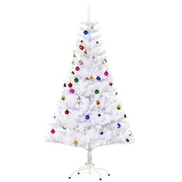 HOMCOM Tannenbaum Weihnachtsbaum Christbaum 150 / 180cm 680 Spitze inkl. Deko