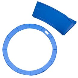 HOMCOM Trampolin Sicherheitsnetz 8ft 10ft 12ft 15ft Randabdeckung: Ø366 cm-Blau (Trampolin nicht inbegriffe