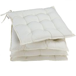 Detex Sitzkissen 4er-Set Cozy Creme