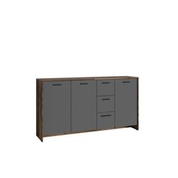 ByLiving BEN Sideboard, Breite 153 cm, Old-Wood-Optik, anthrazit