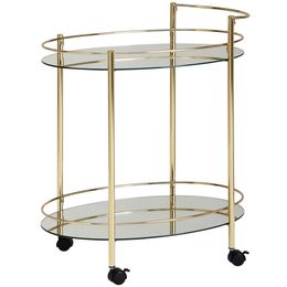 Wohnling Servierwagen 79 x 67 x 46 cm Gold