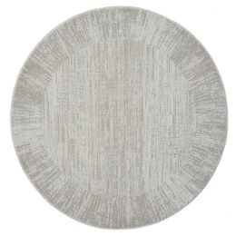 MyFlair Teppich Eliza, 120cm x 120cm, Farbe Beige, rund, Florhöhe 10mm