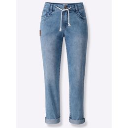 WITT Damen 5-Pocket-Jeans in kn&ouml;chellanger Schnittform, blue-bleached, Gr&ouml;&szlig;e 40