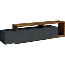 Lowboard Inosign "Bota" Sideboards Gr. B/H/T: 219cm x 52cm x 45cm, schwarz (appenzeller fichtefarben/schwarz) Breite 219 cm