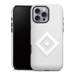 DeinDesign iPhone 16 Pro Max Handy Panzer Handyh&uuml;lle robuste Outdoor H&uuml;lle Schutzh&uuml;lle gl&auml;nzend Hsv Hamburger Sv Coat Of Arms Tough Case