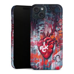 DeinDesign iPhone 15 Plus Handy Premium Case Smartphone Handyh&uuml;lle Schutzh&uuml;lle gl&auml;nzend 1. Fck 1. Fc Kaiserslautern Heart Premium Case