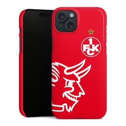 DeinDesign iPhone 15 Plus Handy Premium Case Smartphone Handyh&uuml;lle Schutzh&uuml;lle gl&auml;nzend Star Devil 1. Fc Kaiserslautern Premium Case